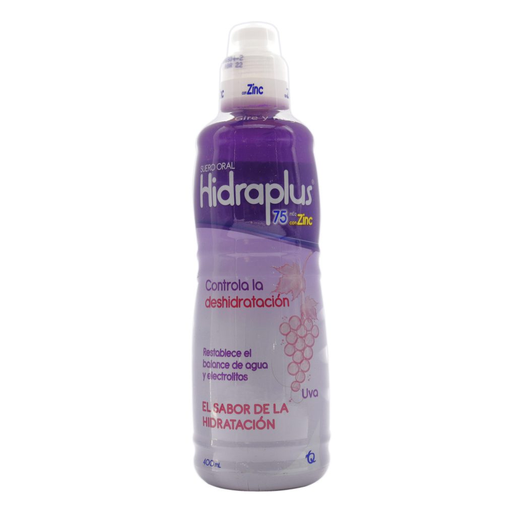 Hidraplus Con Zinc Uva 75 400 Ml Suero Oral - Línea Vital Droguería 20596